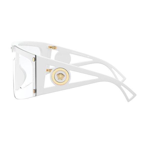Versace | Accessories | New Versace Ve 4393 41w White Plastic Sunglasses Green Or Grey Clip On ...
